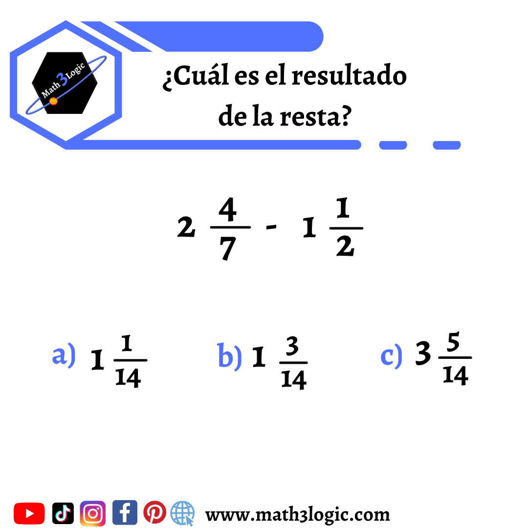 Ejercicios Interactivos Suma Y Resta De Fracciones Math3logic