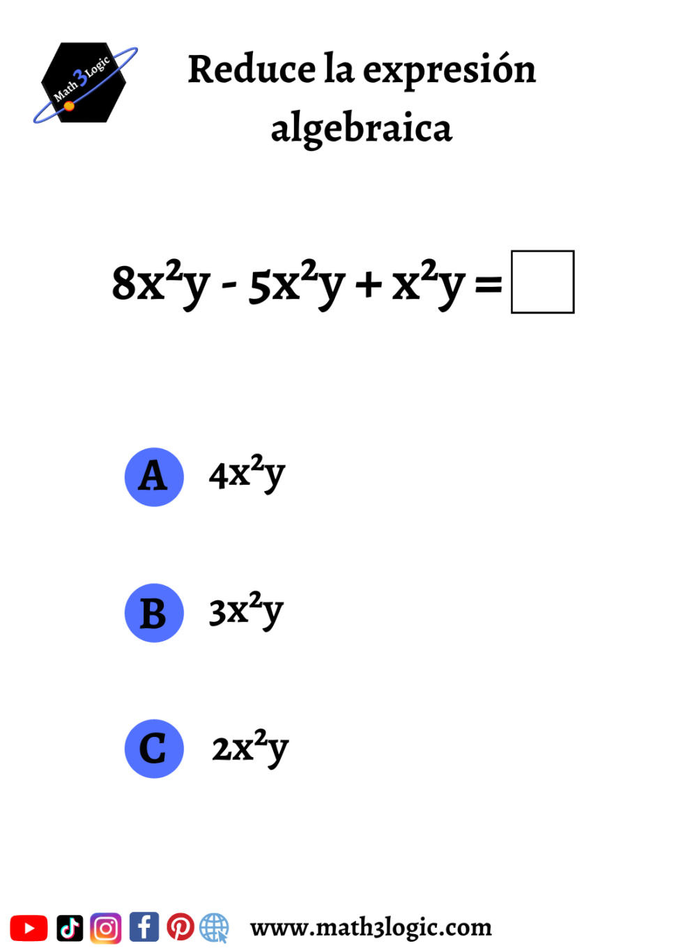 Expresiones algebraicas - Partes de un término, términos semejantes y ...