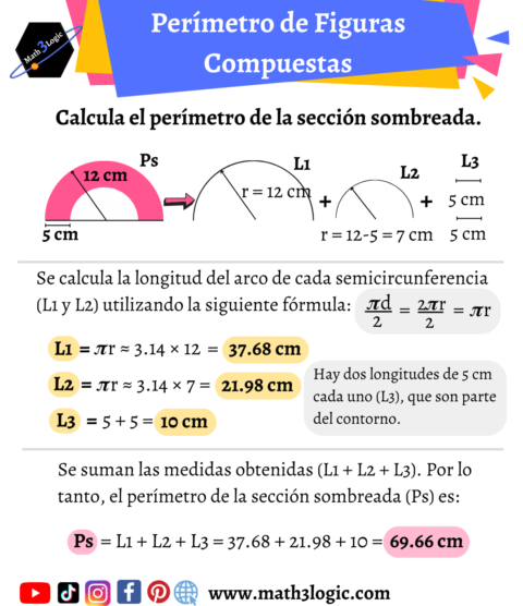 Perímetro de Figuras Compuestas por Figuras Básicas – Math3logic