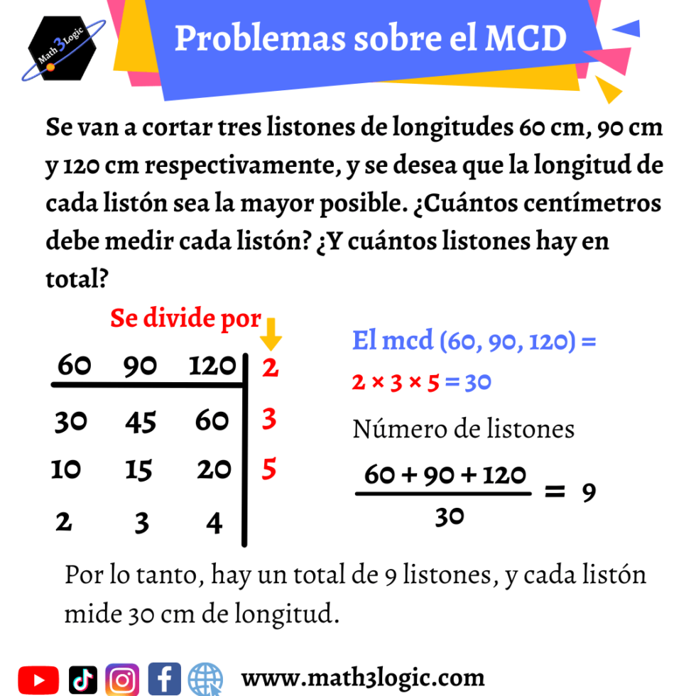 Problemas de Máximo Común Divisor - ¿Cómo saber cuando usar el MCD para ...